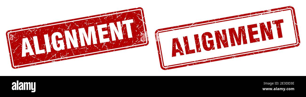 alignment square stamp. alignment grunge sign set Stock Vector Image ...
