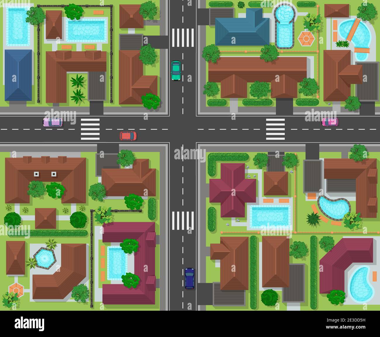 Rooftop gardens Stock Vector Images - Alamy