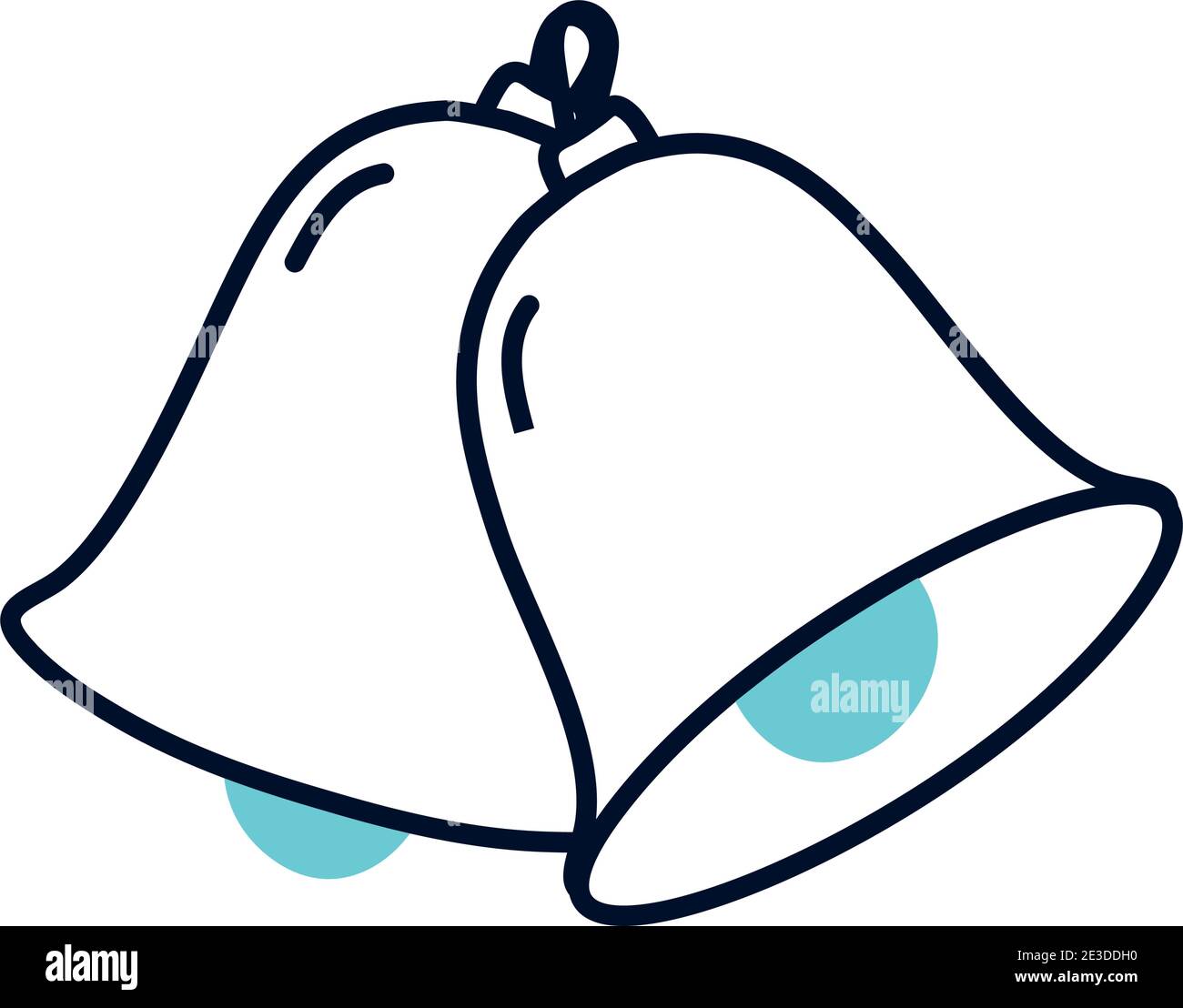 two bells design, Ring alert alarm call jingle handbell object theme ...