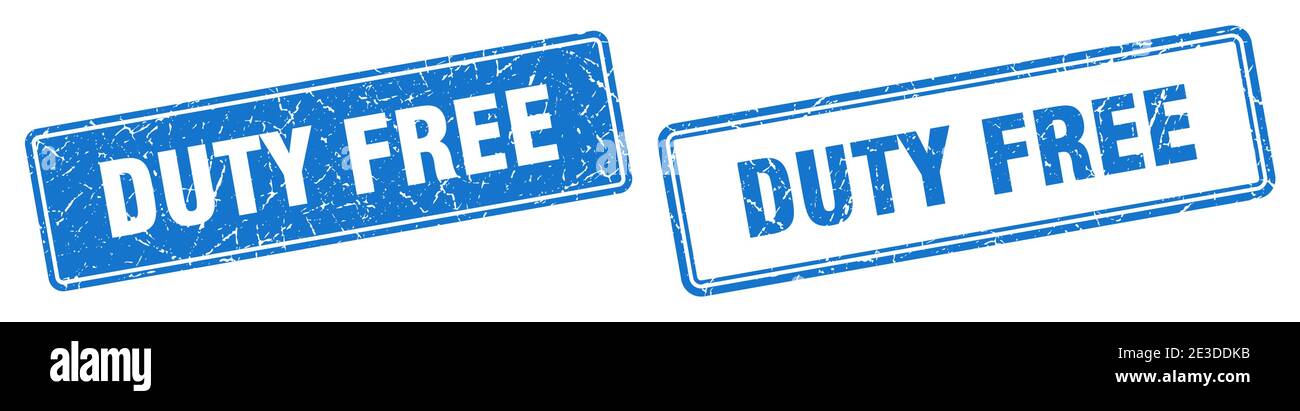 Duty free stamp square hi-res stock photography and images - Alamy