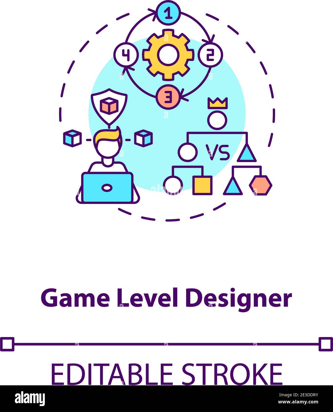 Game level designer concept icon Stock Vector Image & Art - Alamy