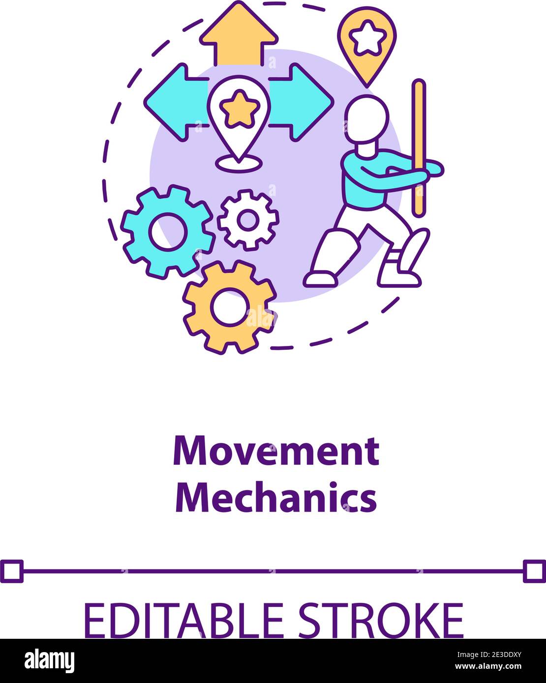 Movement mechanics concept icon Stock Vector Image & Art - Alamy