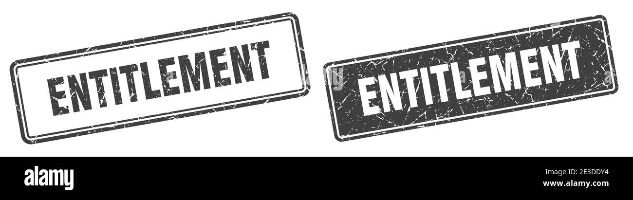 entitlement square stamp. entitlement grunge sign set Stock Vector ...
