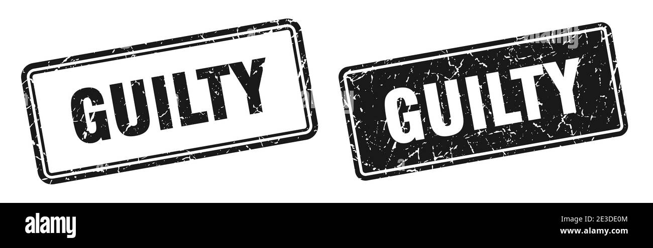Guilty stamp Black and White Stock Photos & Images - Alamy