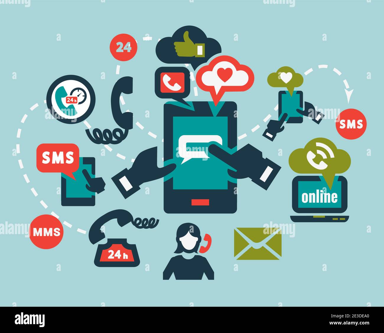 Phone book flat style Stock Vector Images - Alamy