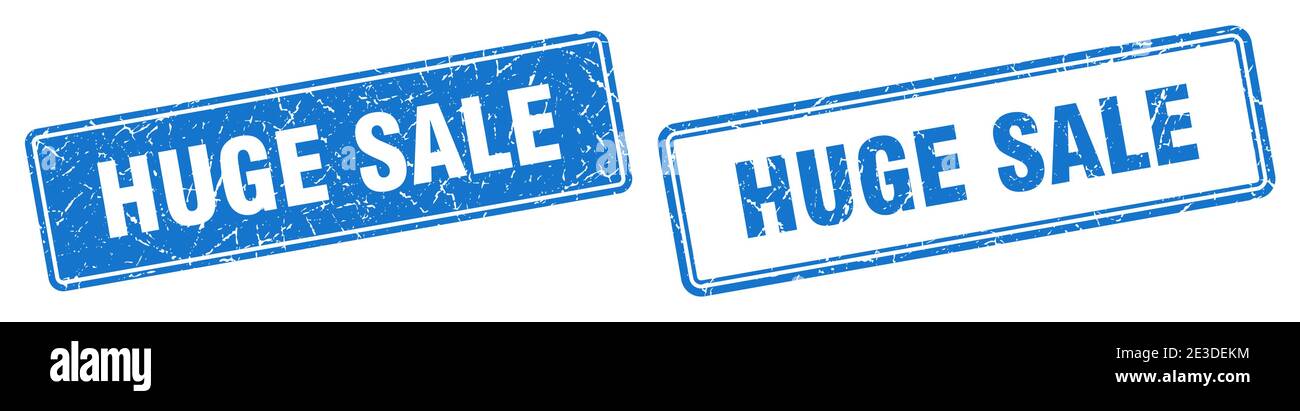 huge sale square stamp. huge sale grunge sign set Stock Vector Image ...