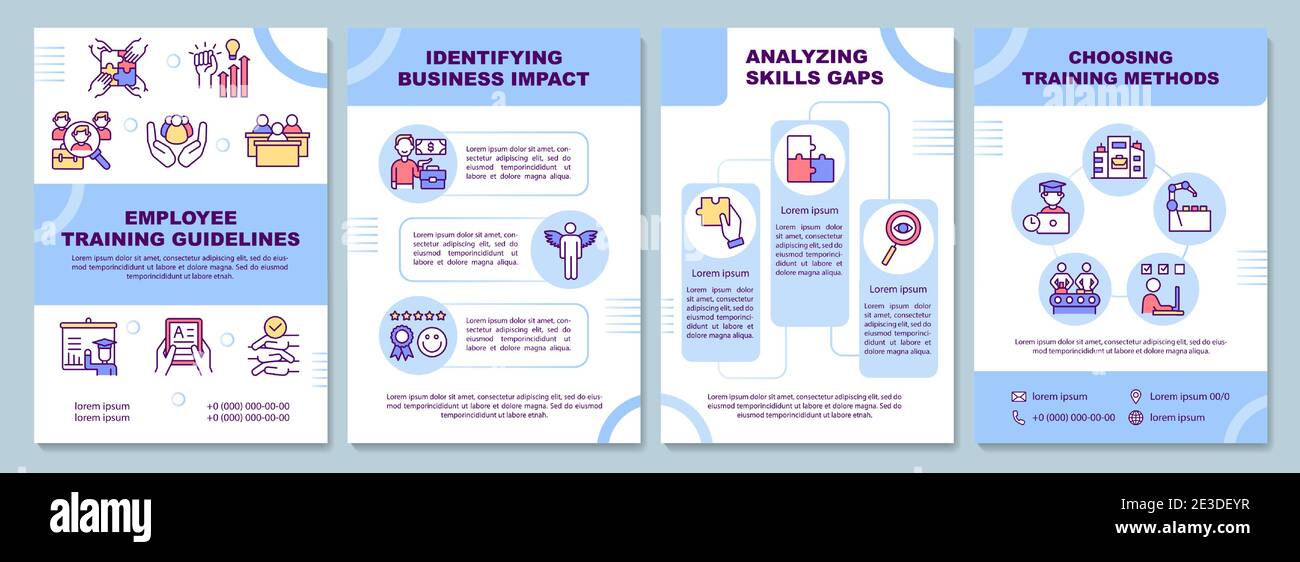 Employee training guidelines brochure template Stock Vector Image & Art ...