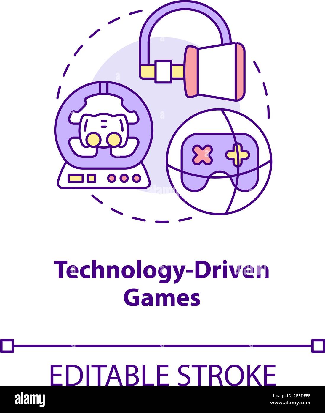 Technology driven games concept icon Stock Vector Image & Art - Alamy