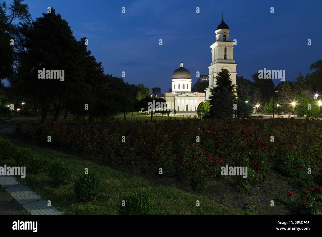 Historical buildings on the streets of Chisinau. Cathedral in the ...