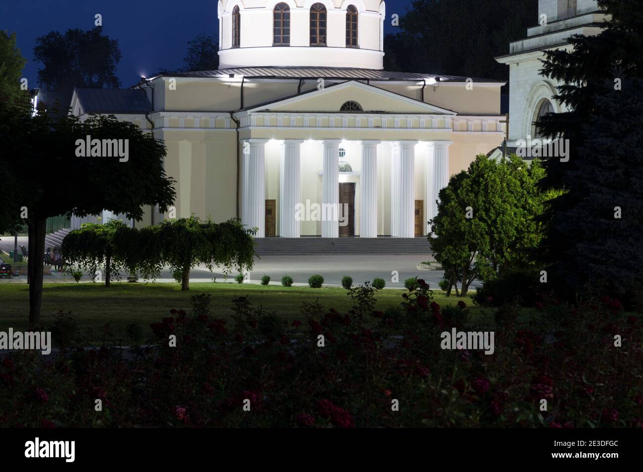 Historical buildings on the streets of Chisinau. Cathedral in the ...