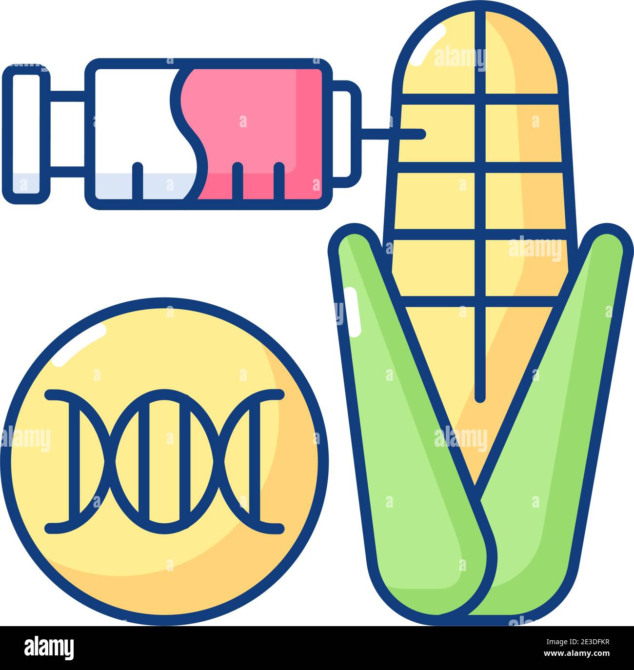 Genetically Modiheredityfied Organism Rgb Color Icon Stock Vector Image