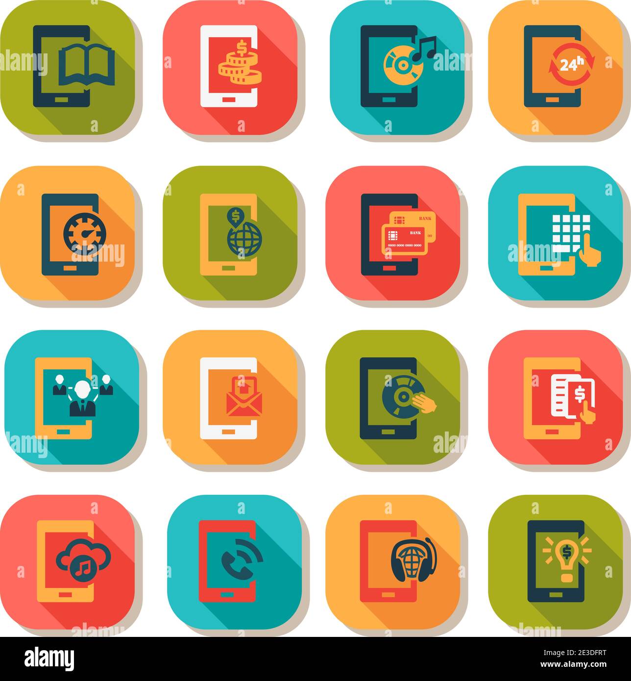Vector mobile icons hi-res stock photography and images - Alamy