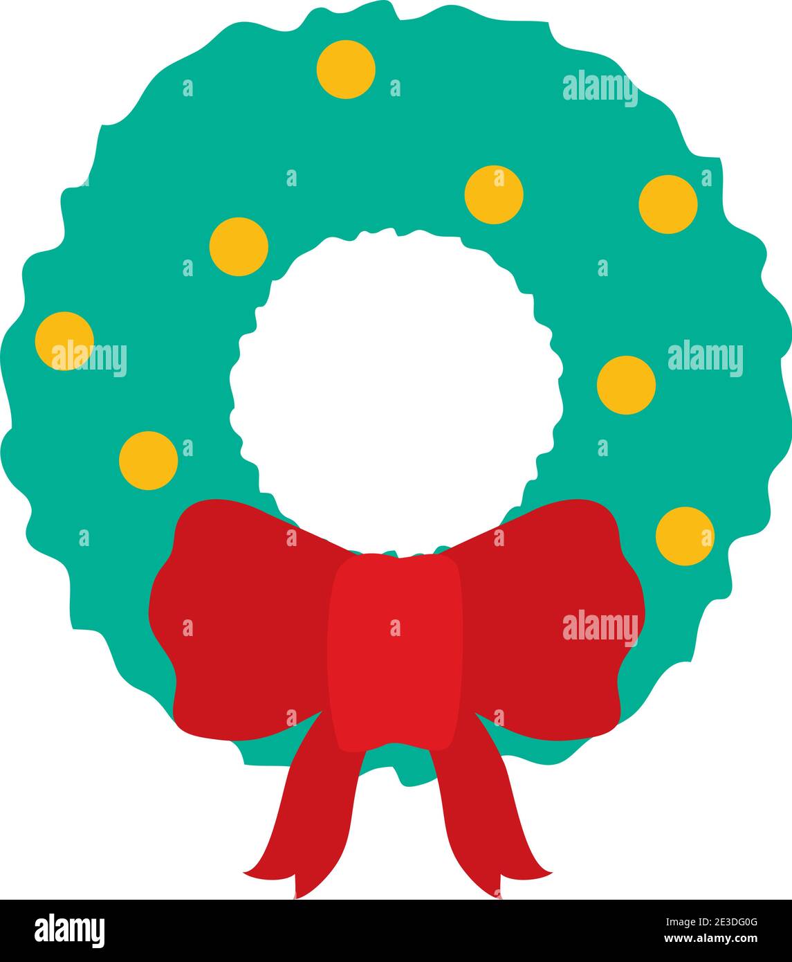 merry christmas crown with bow design, winter season and decoration ...
