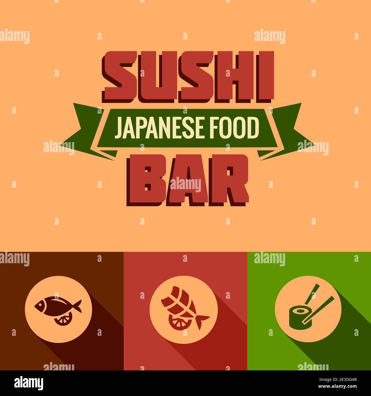 Flat design japanese restaurant Stock Vector Images - Alamy