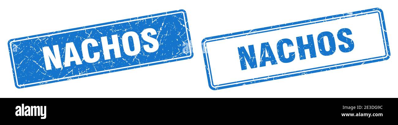 nachos square stamp. nachos grunge sign set Stock Vector Image & Art ...