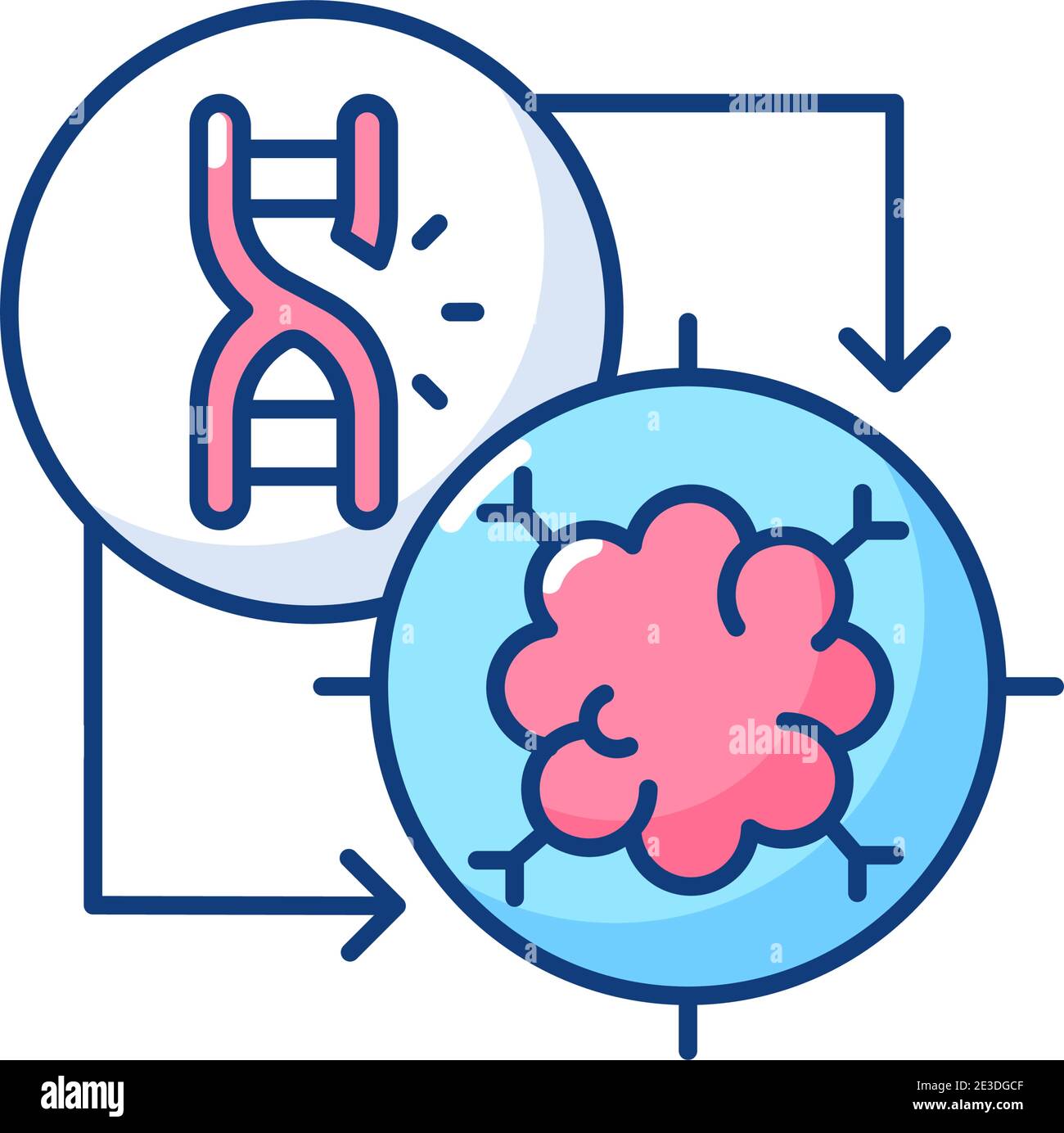 Gene silencing RGB color icon Stock Vector Image & Art - Alamy
