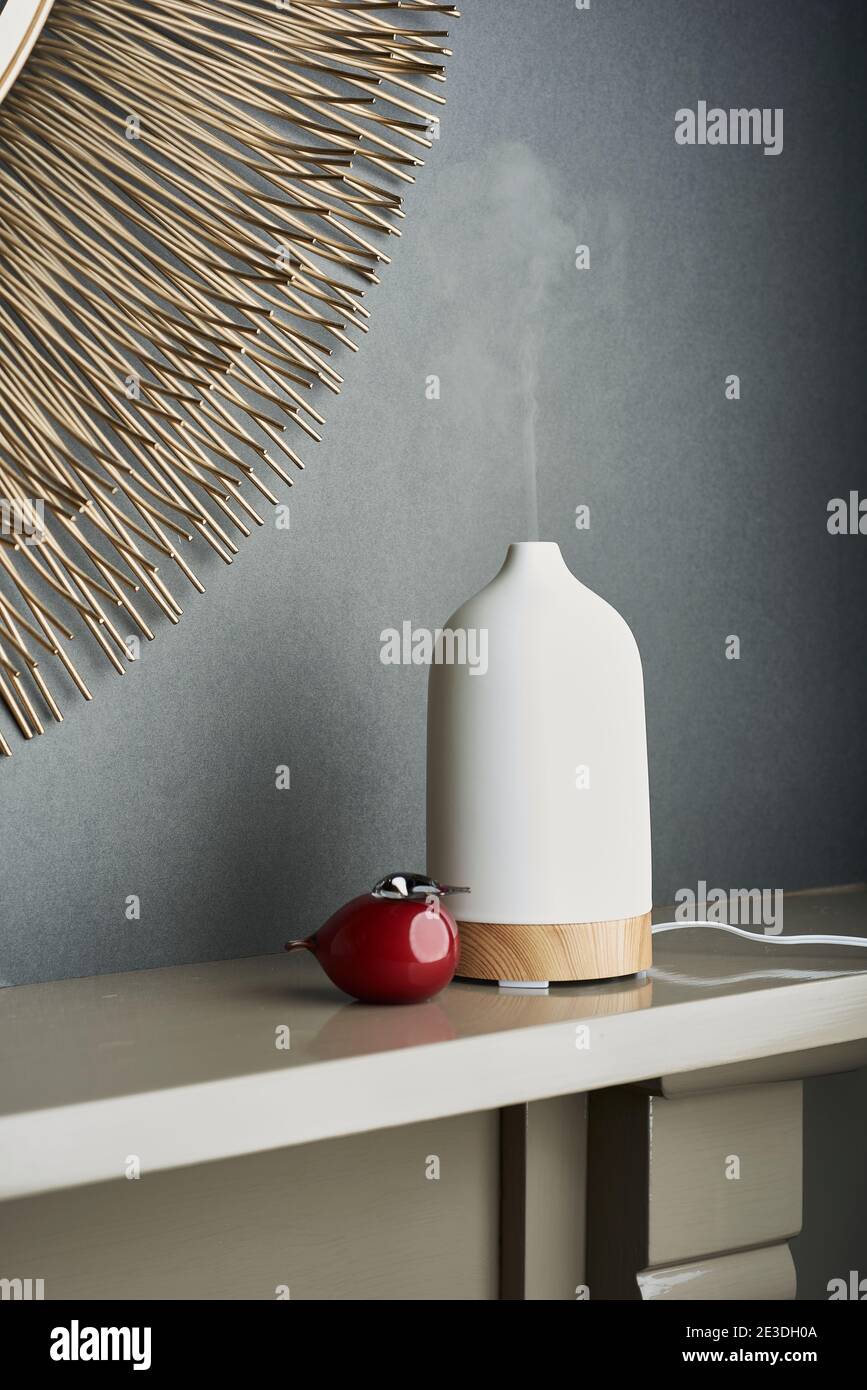 Stylish white electronic diffuser Stock Photo - Alamy