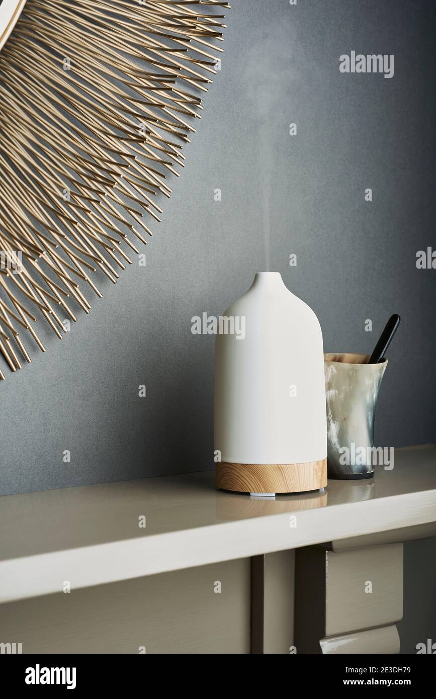 Stylish white electronic diffuser Stock Photo - Alamy