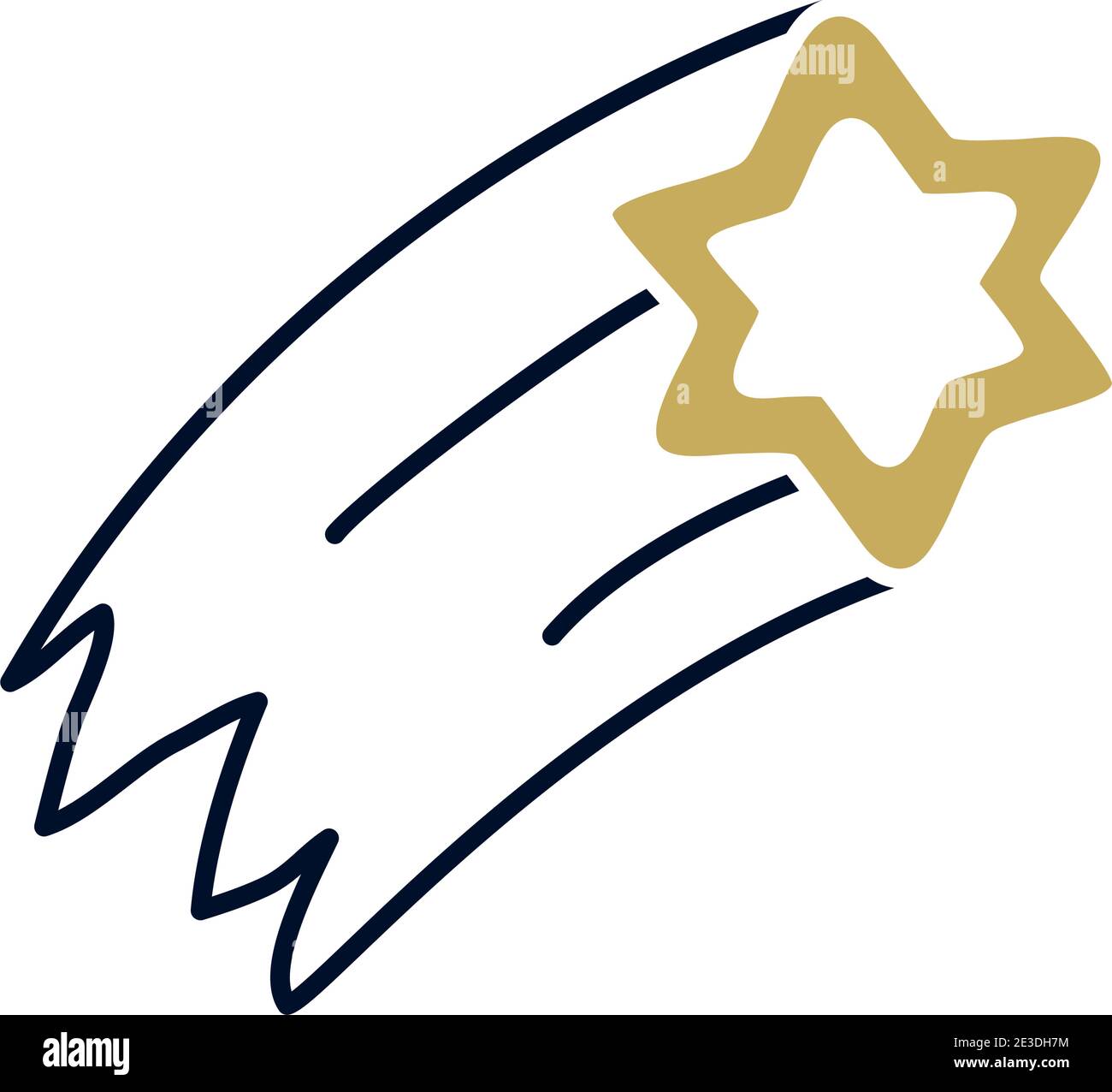 shooting star icon design, Night bedtime sky space and nature theme ...