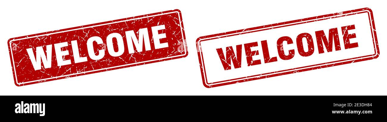 welcome square stamp. welcome grunge sign set Stock Vector Image & Art ...