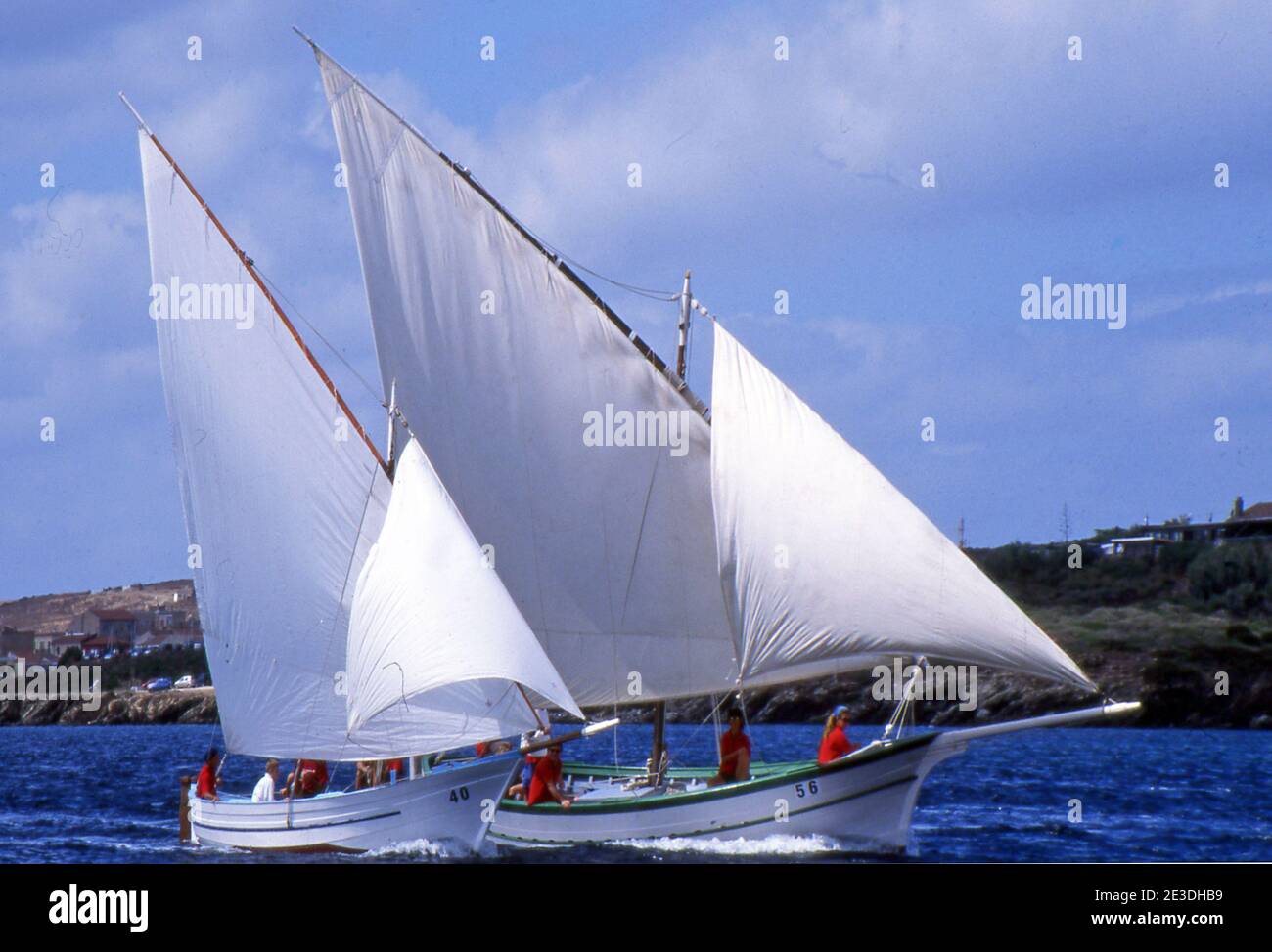 Stintino, Sardinia, Italy. Lateen sail regatta 2003 (scanned from ...