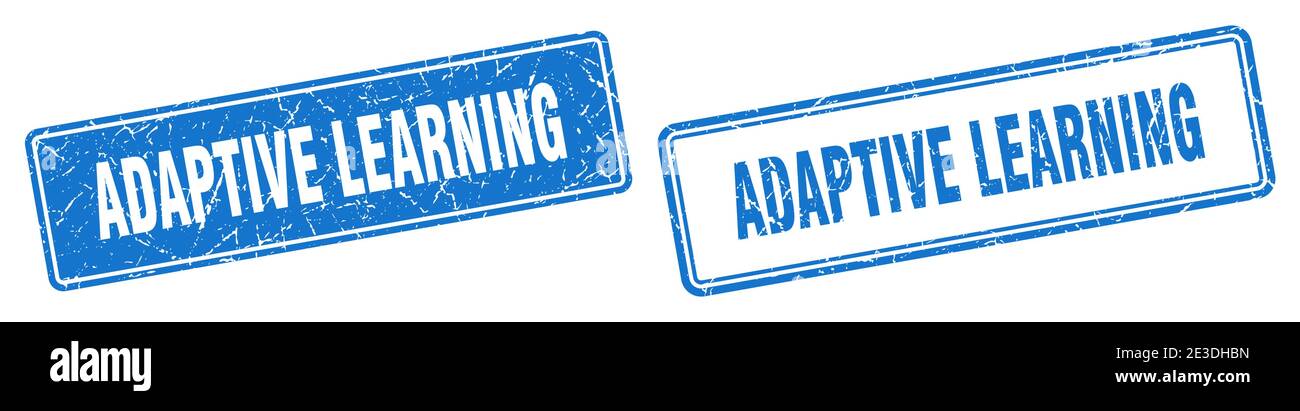adaptive learning square stamp. adaptive learning grunge sign set Stock ...