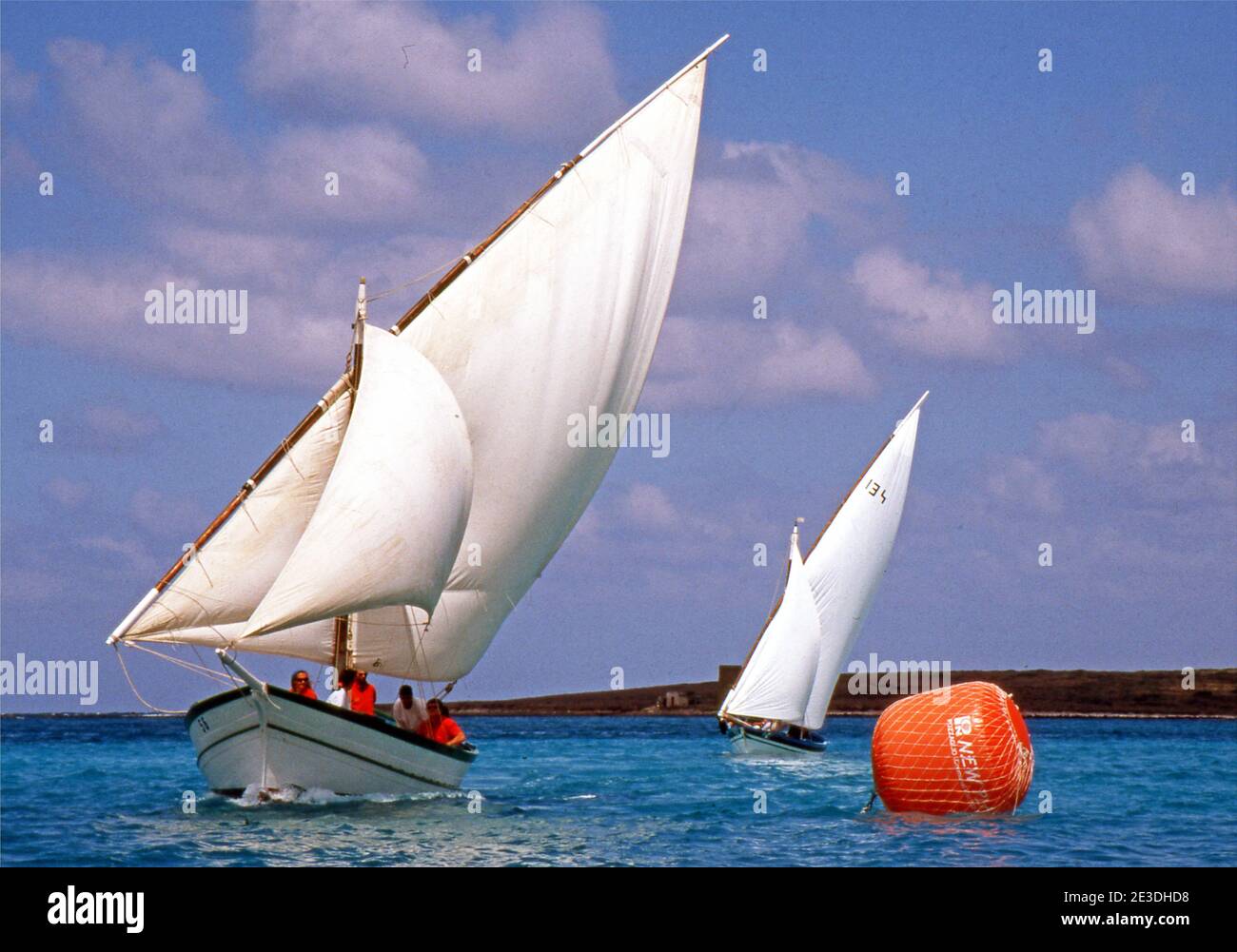 Stintino, Sardinia, Italy. Lateen sail regatta 2003 (scanned from ...