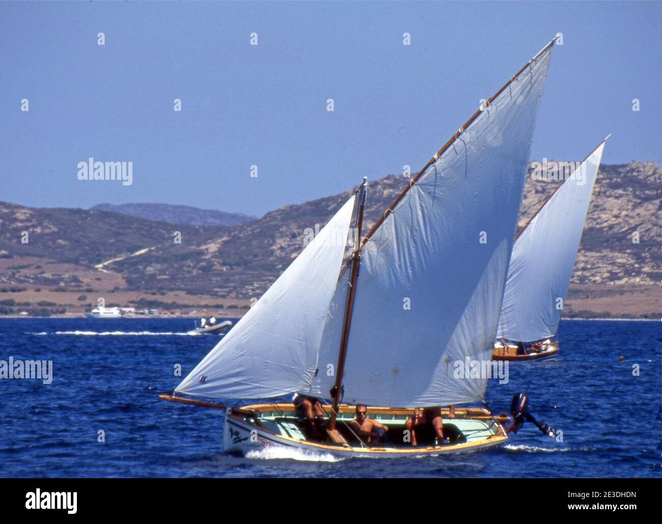 Stintino, Sardinia, Italy. Lateen sail regatta 2003 (scanned from ...