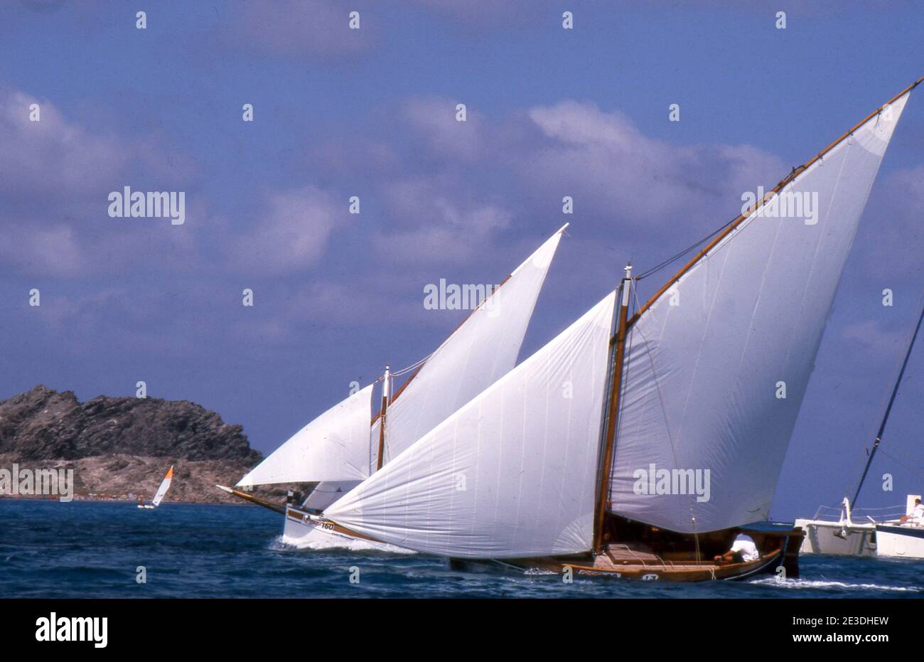 Stintino, Sardinia, Italy. Lateen sail regatta 2003 (scanned from ...
