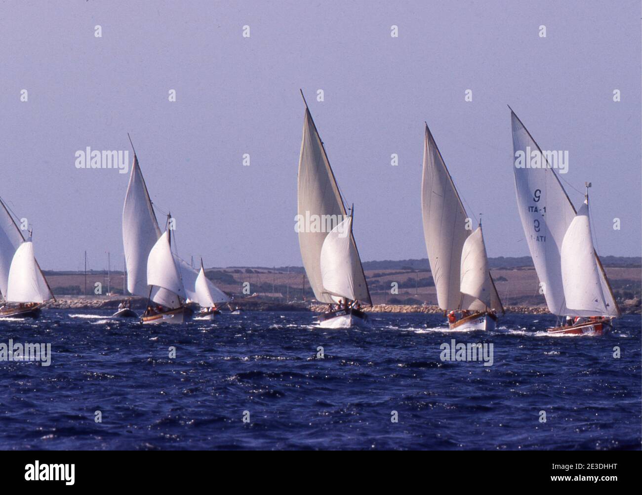 Stintino, Sardinia, Italy. Lateen sail regatta 2003 (scanned from ...