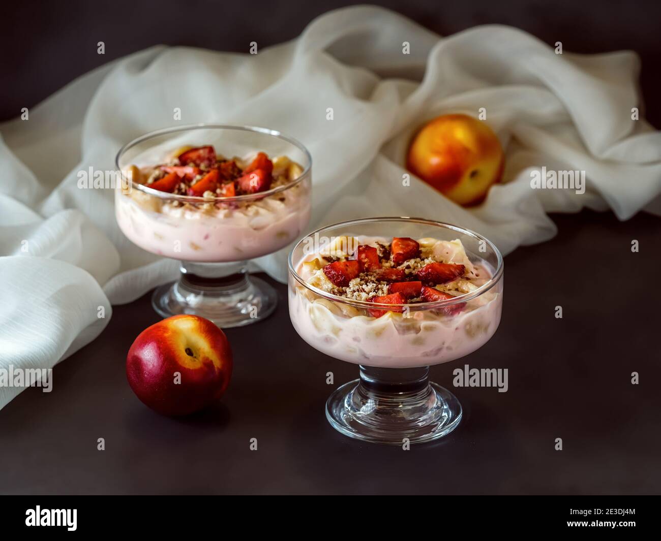 A dessert of yogurt and fruit Stock Photo - Alamy