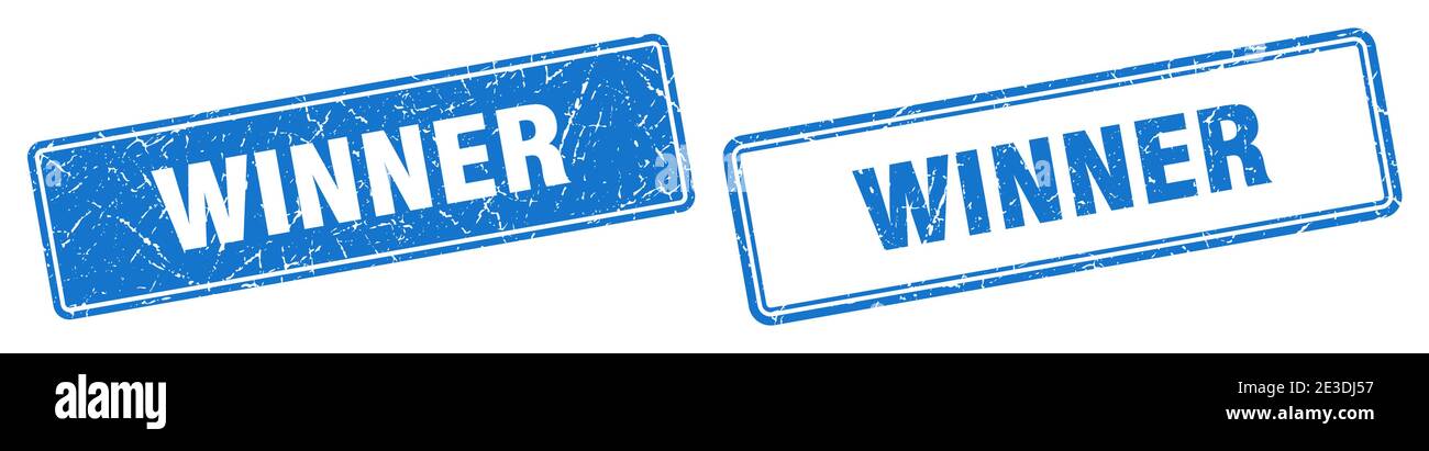 Winner stamp rectangular sign Stock Vector Images - Alamy