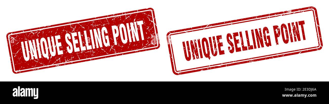 unique selling point square stamp. unique selling point grunge sign set ...