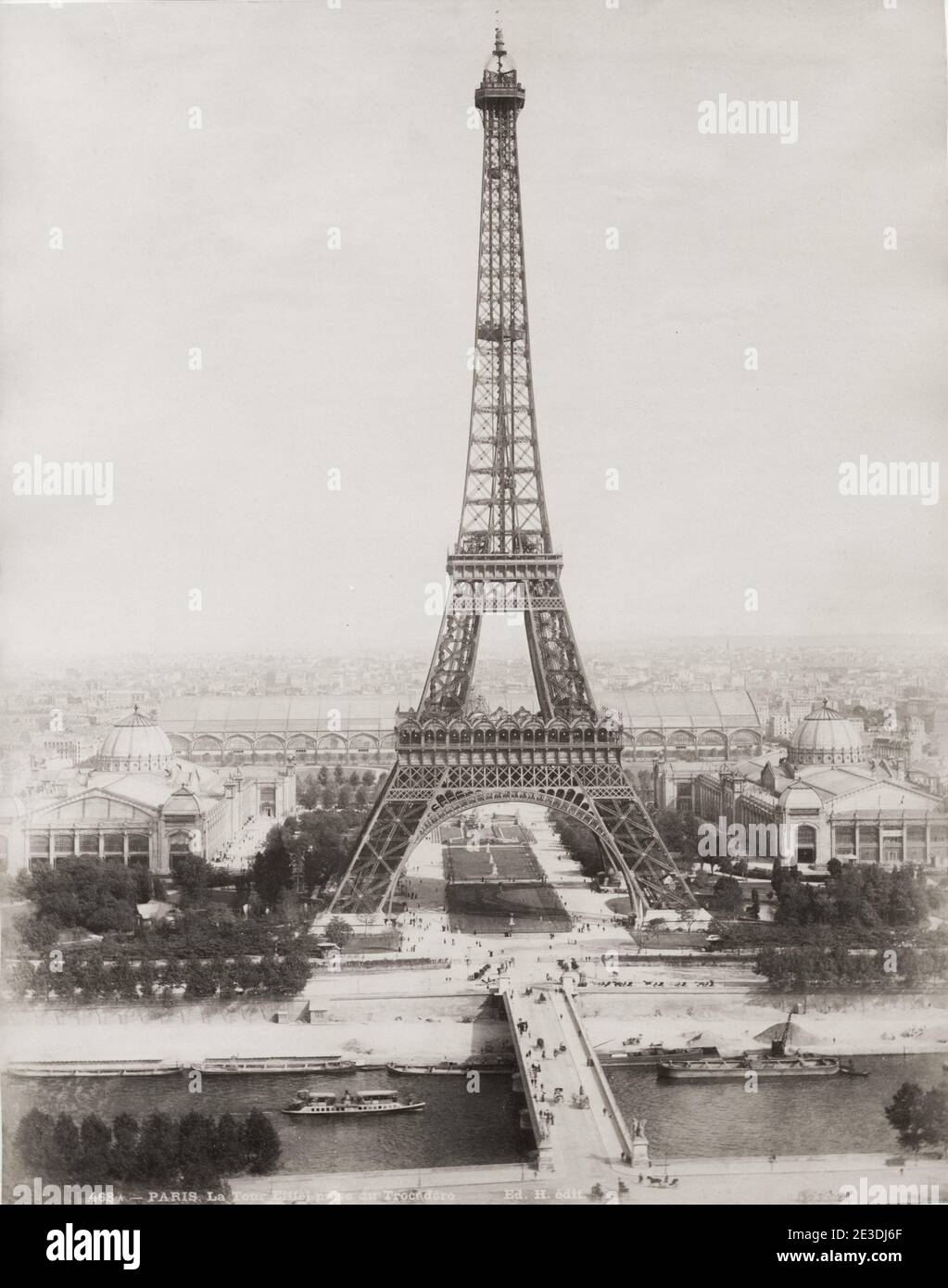 Vintage 19th century photograph: The Eiffel Tower, Paris, Fance, c.1890 ...