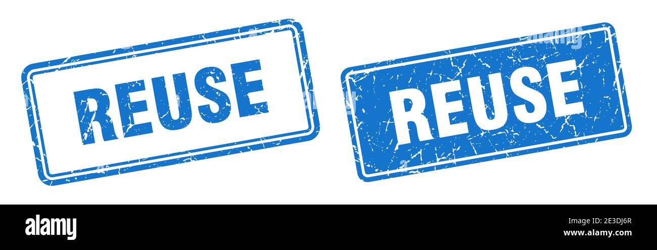 reuse square stamp. reuse grunge sign set Stock Vector Image & Art - Alamy