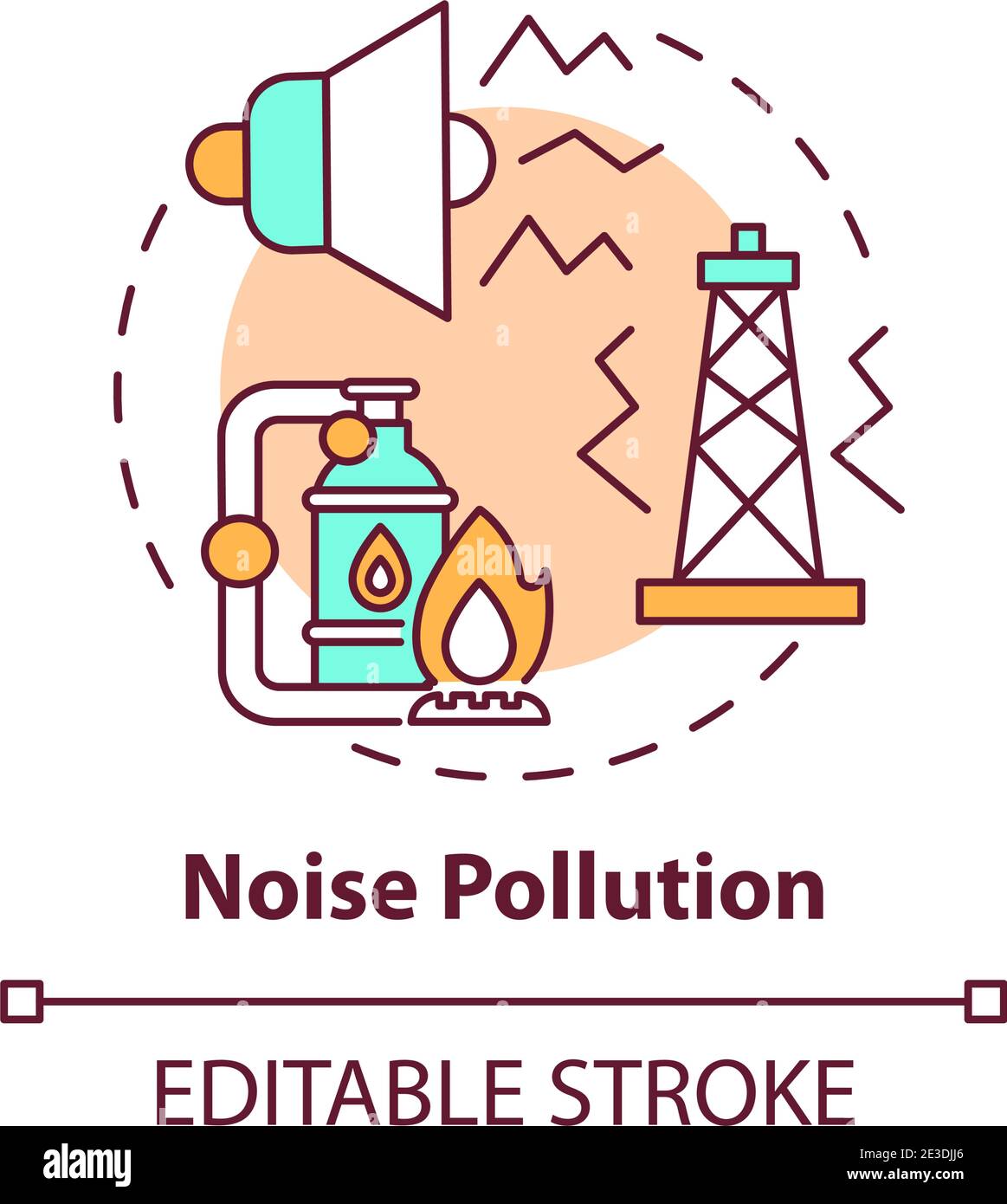 Noise Pollution Concept Icon Stock Vector Image And Art Alamy