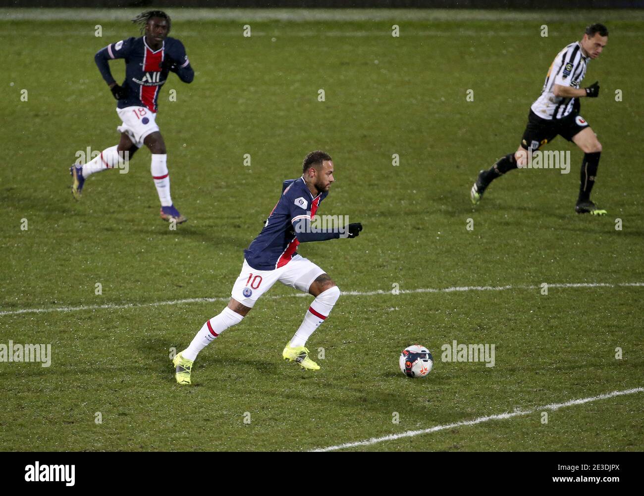 Neymar Jr of PSG during the French championship Ligue 1 football match ...