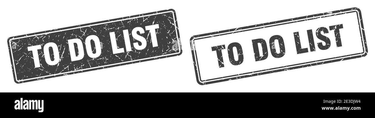 to do list square stamp. to do list grunge sign set Stock Vector Image ...
