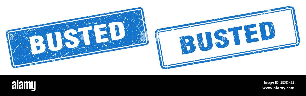 busted square stamp. busted grunge sign set Stock Vector Image & Art ...