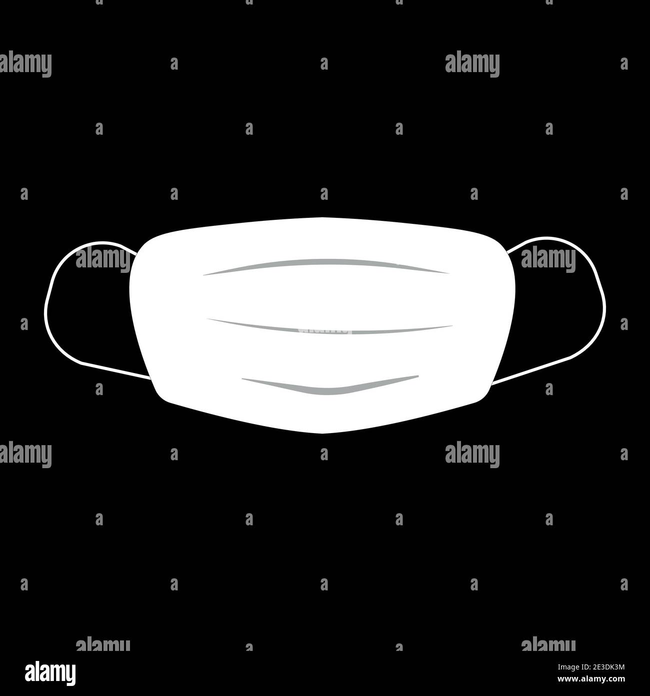 Wear mask corona vector symbol white Stock Vector Image & Art - Alamy