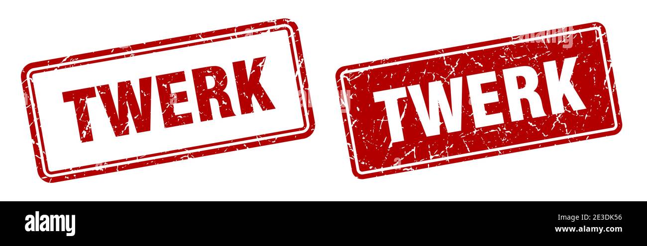 twerk square stamp. twerk grunge sign set Stock Vector Image & Art - Alamy