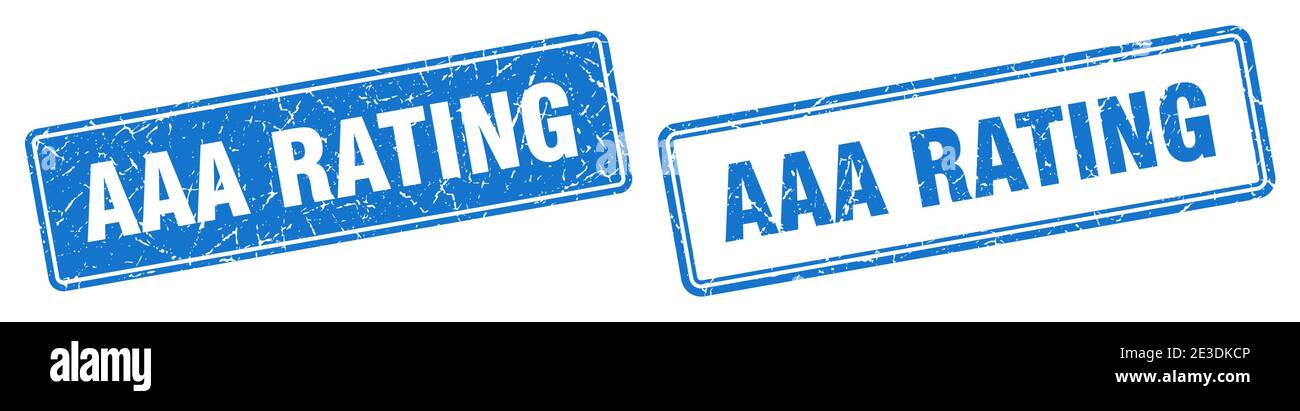 aaa rating square stamp. aaa rating grunge sign set Stock Vector Image ...
