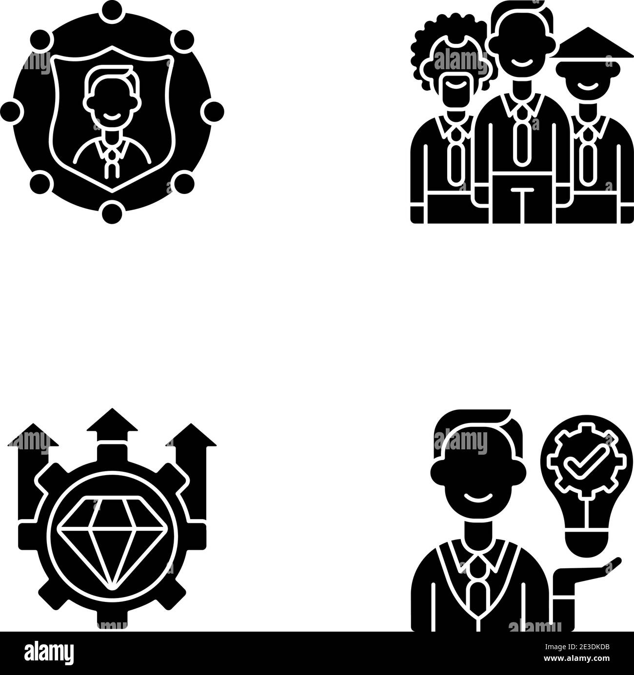 Values icons black and white hi-res stock photography and images - Alamy