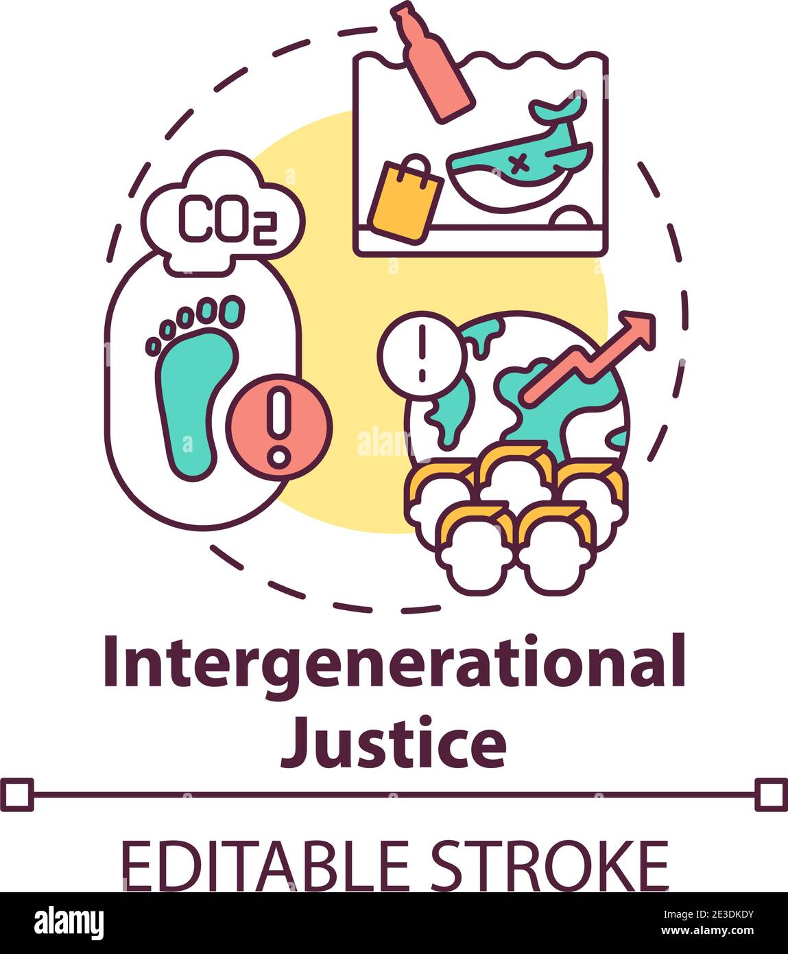 Intergenerational justice concept icon Stock Vector Image & Art - Alamy