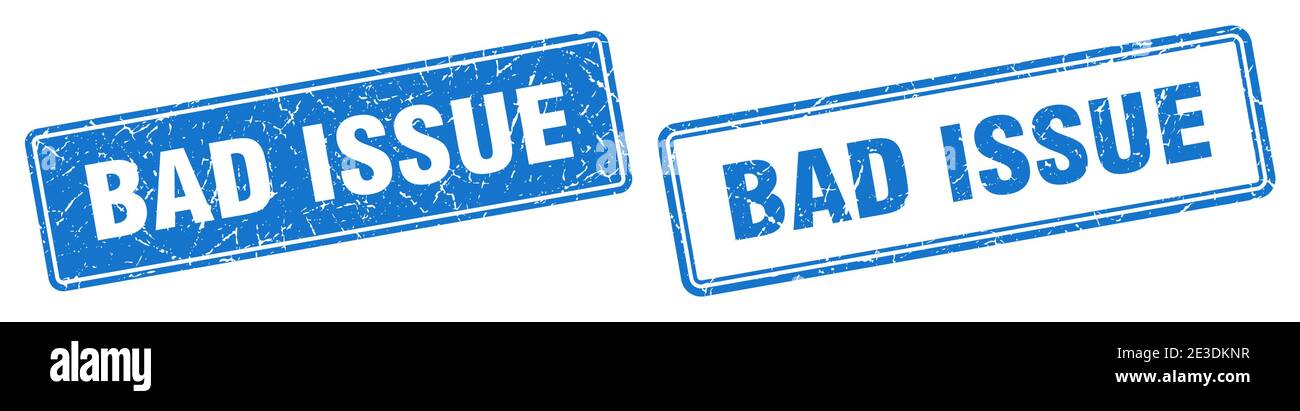 bad issue square stamp. bad issue grunge sign set Stock Vector Image ...