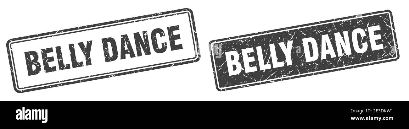 belly dance square stamp. belly dance grunge sign set Stock Vector ...