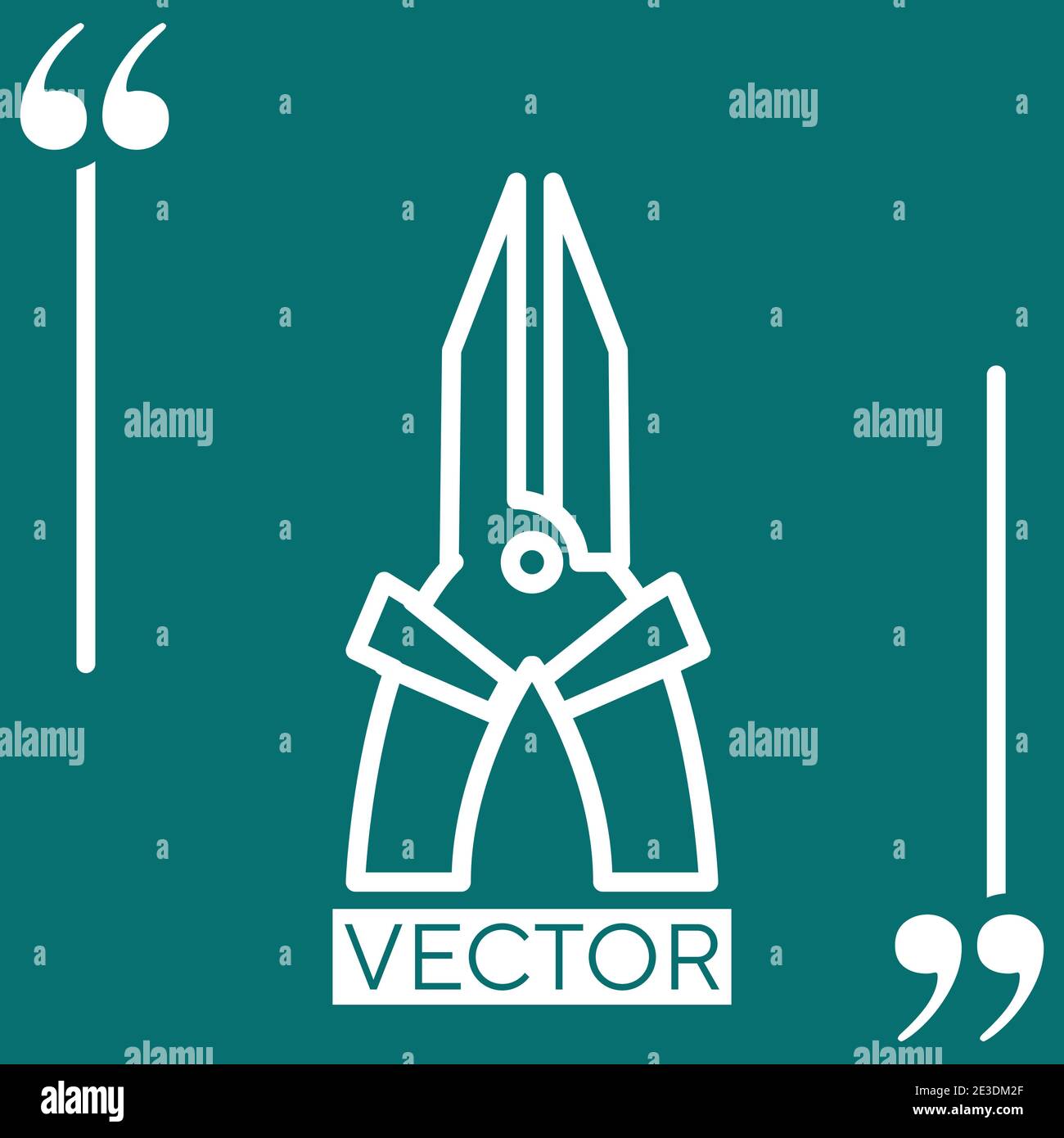 hand press tool outline vector icon Linear icon. Editable stroke line ...
