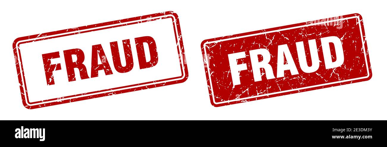 fraud square stamp. fraud grunge sign set Stock Vector Image & Art - Alamy