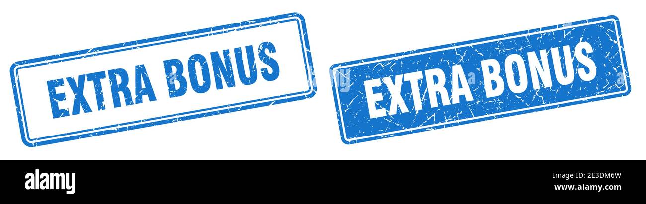 extra bonus square stamp. extra bonus grunge sign set Stock Vector ...