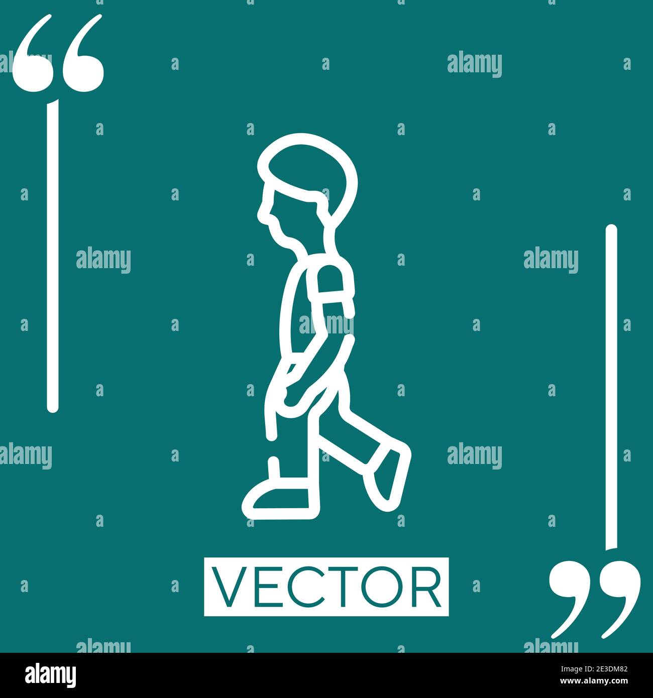 walk vector icon Linear icon. Editable stroke line Stock Vector Image ...